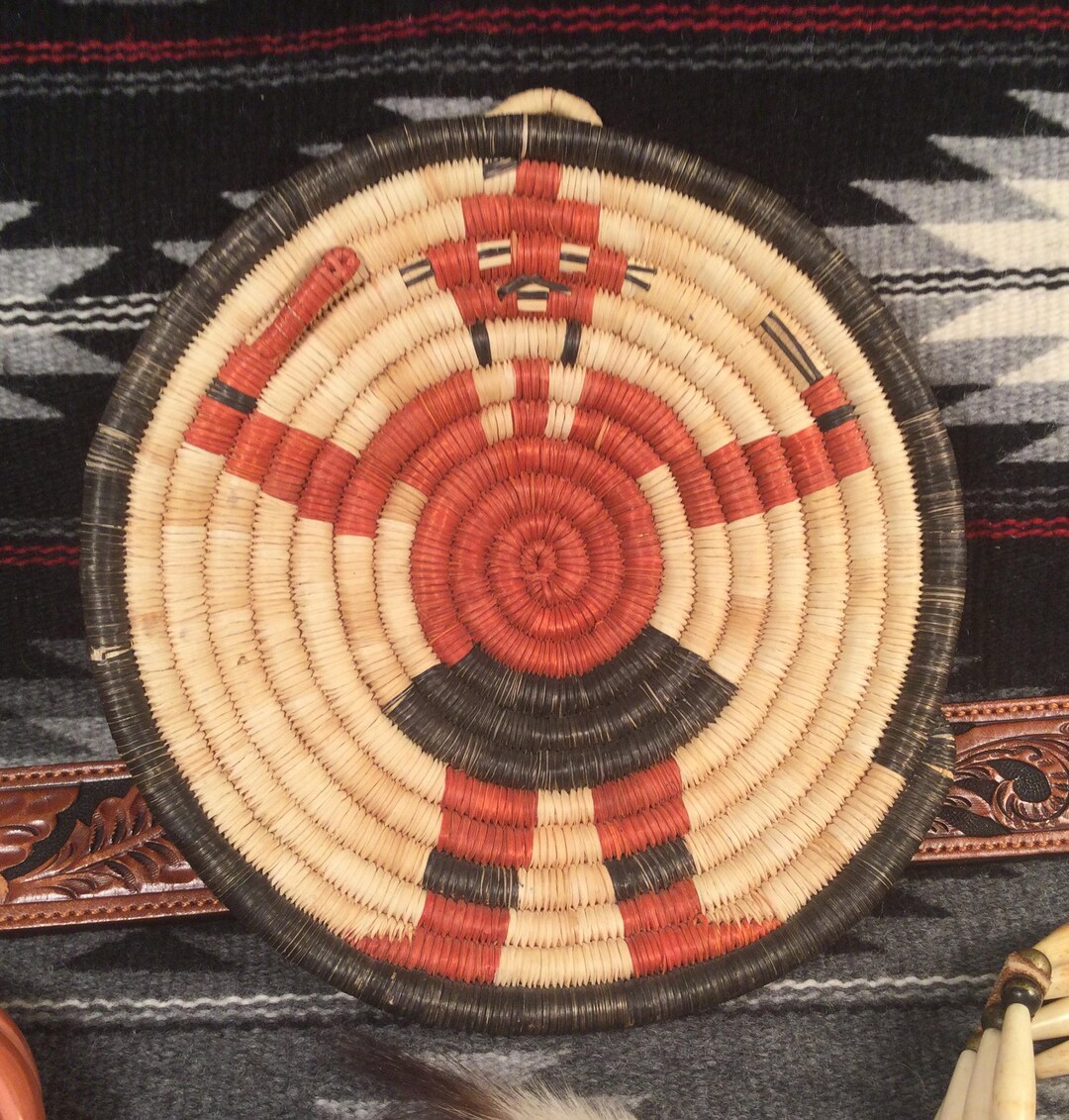 Hopi Mud Man 7” Woven Coil Polychrome Plaque - Etsy