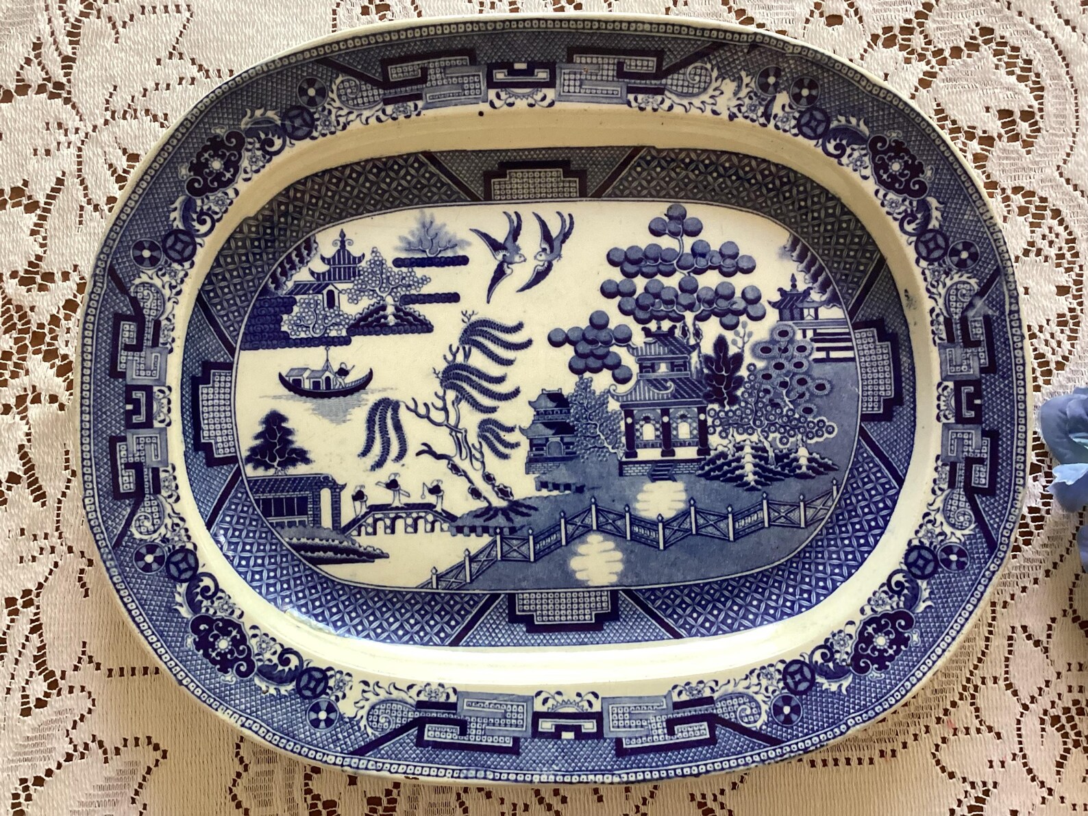 Rare Antique C 1815 Welsh Cambrian Swansea Pottery Dillwyn & Co Blue ...