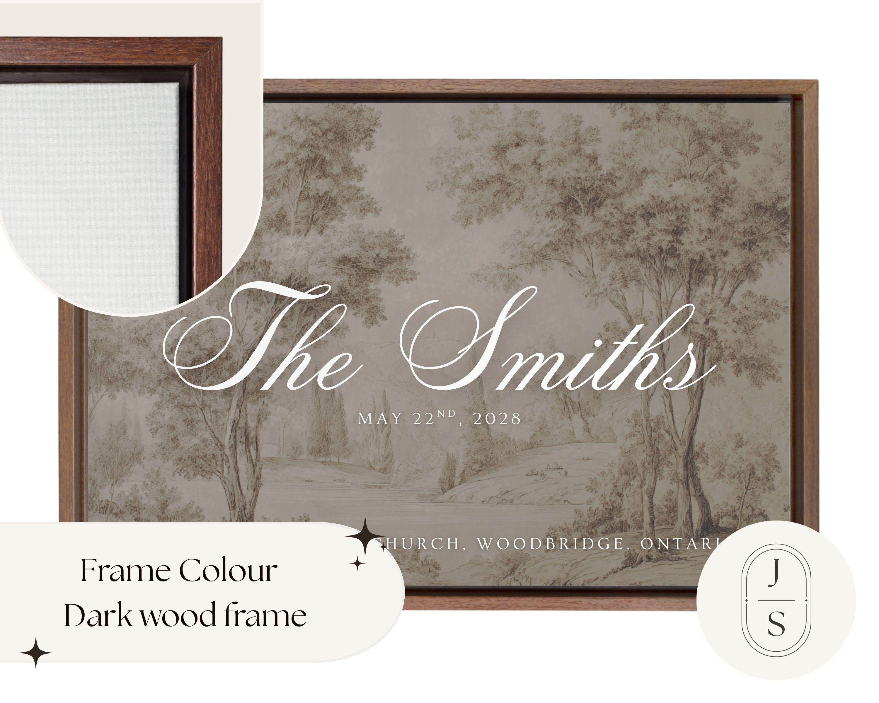 Sepia Treescape Wedding Welcome Sign Artwork | Unframed and Framed ...