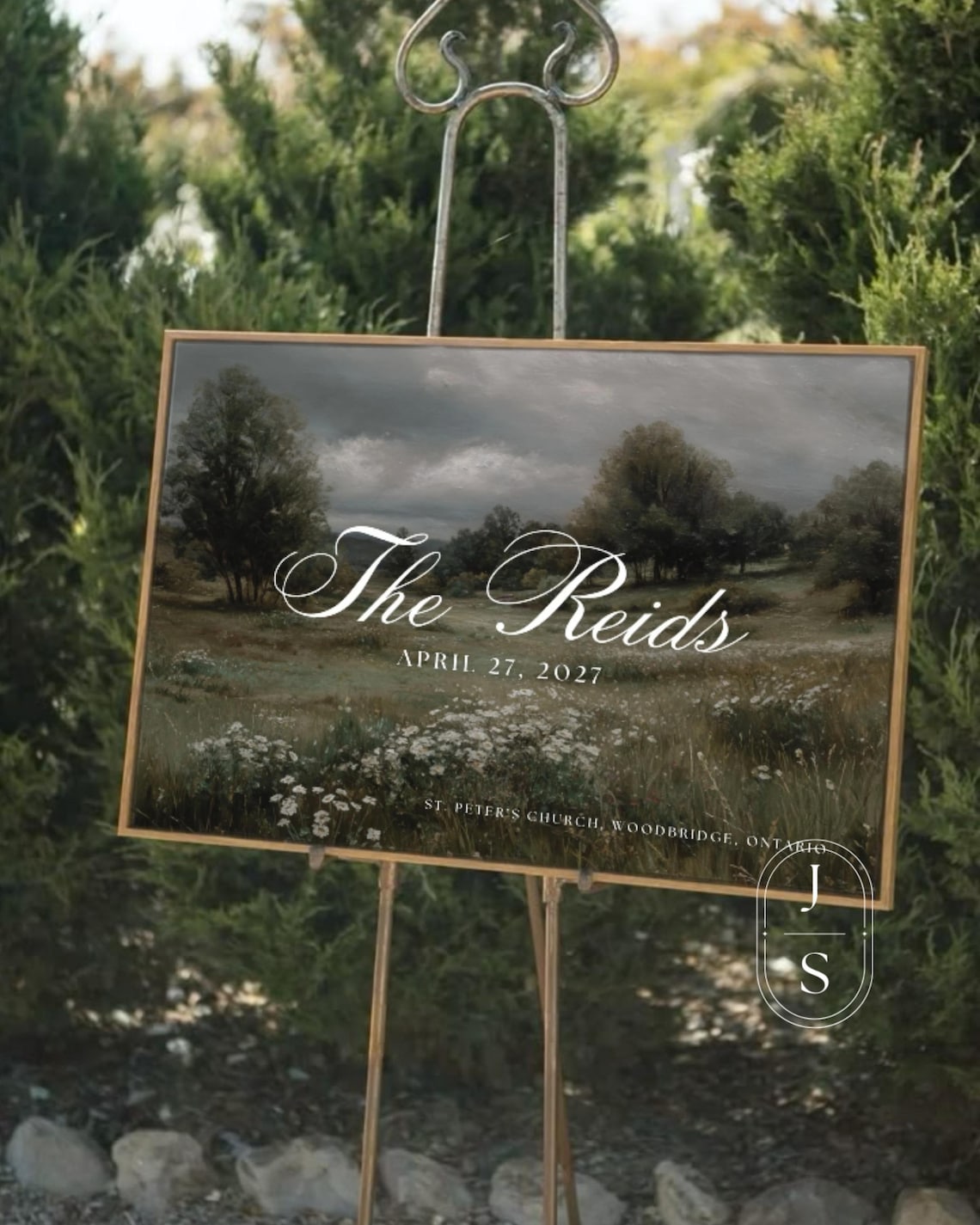 Rustic Meadow Wedding Welcome Sign Painting Art (unframed Print ...