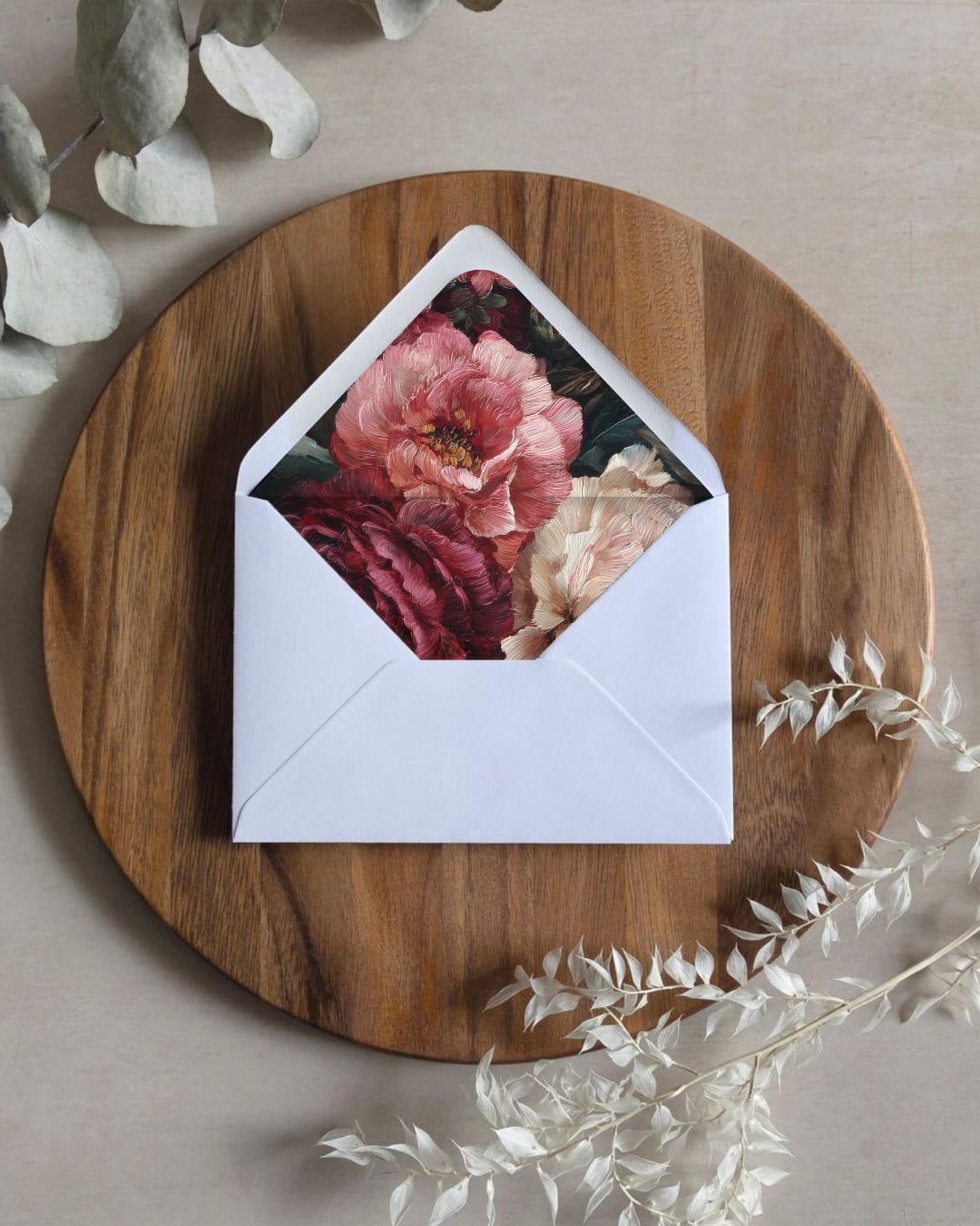 Dark Baroque Bloom Printable Envelope Liners (digital Download) - Etsy