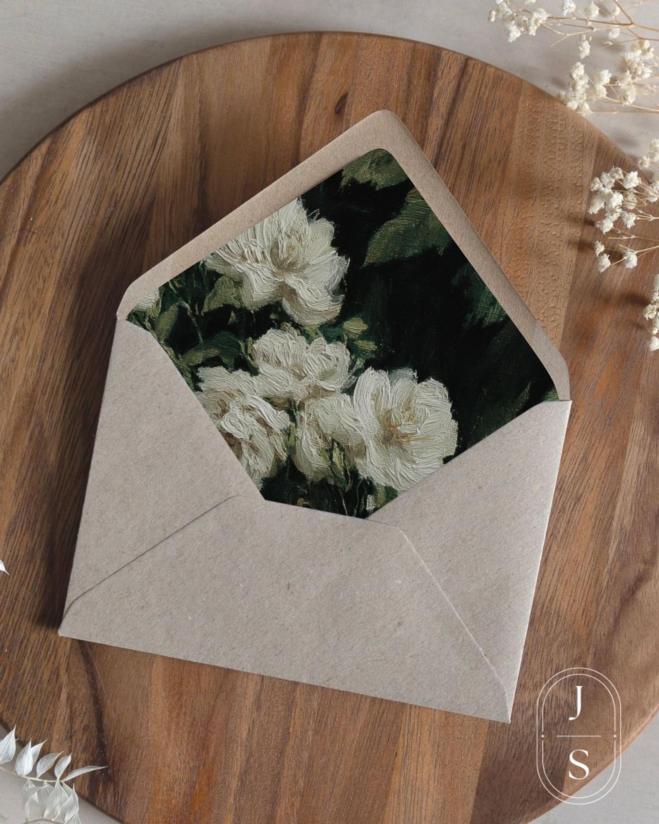 Baroque Garden Printable Envelope Liners (digital Download) - Etsy