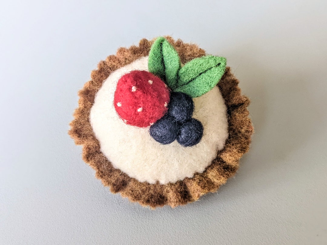 Fresh Fruit Tart, Felt Cupcake, Toy Pie, Pastry for Decoration or ...