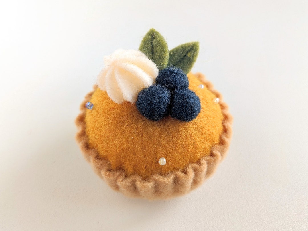 Blueberry Tart - Felt Pastry, Pumpkin Pie, Cupcake for Decoration or ...