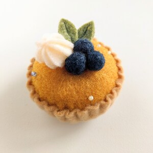 Blueberry Tart - Felt Pastry, Pumpkin Pie, Cupcake for Decoration or ...