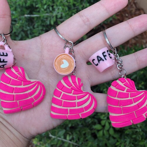 Heart Concha Keychain Mexican Concha Llavero - Etsy