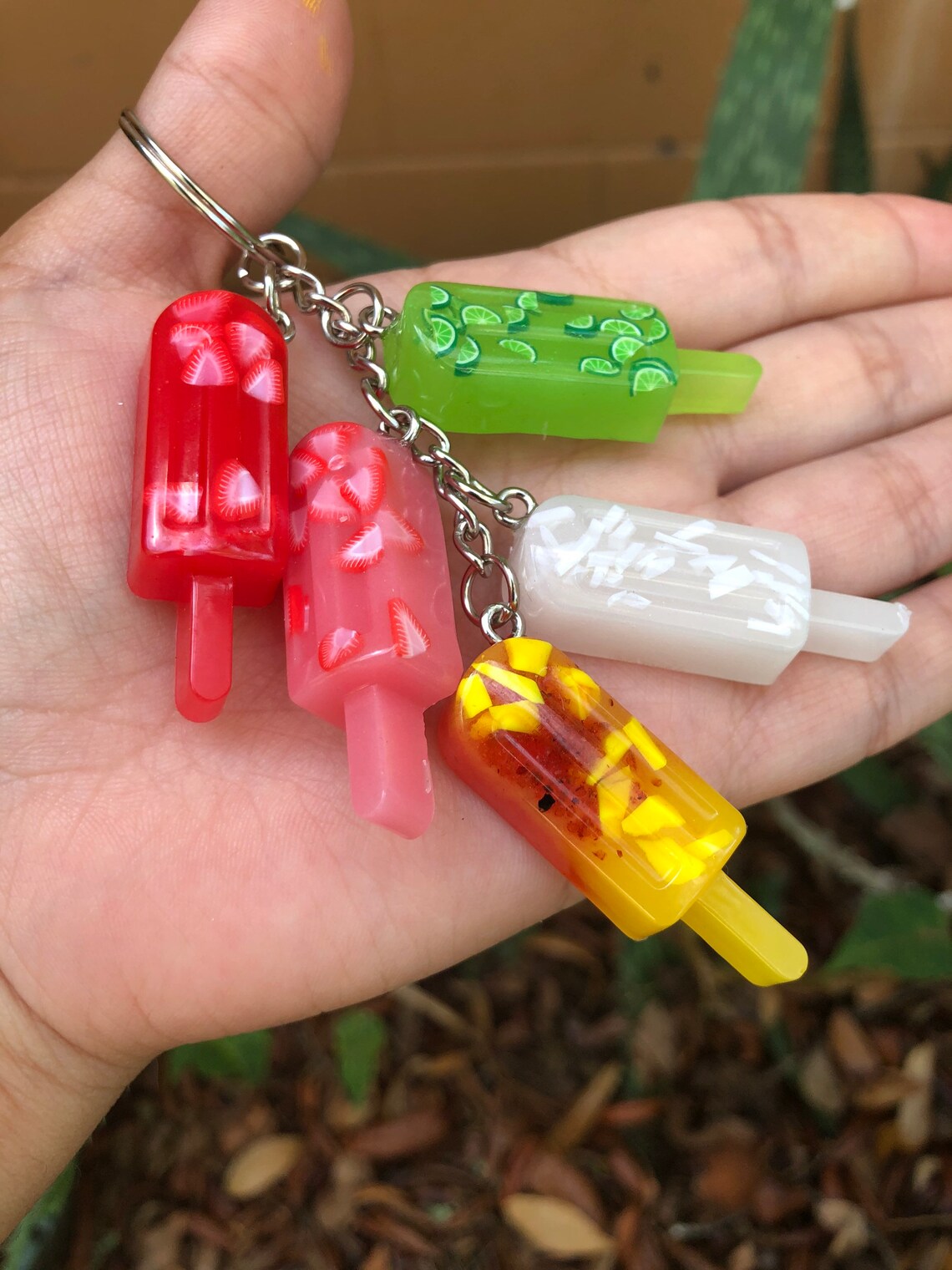 Mexican Keychain 5 Paletas in One Keychain Limon Mango - Etsy