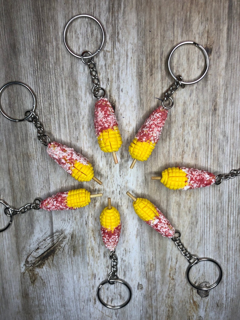 Mexican Elote Keychain / Corn on the Cob / Corn on a Stick - Etsy