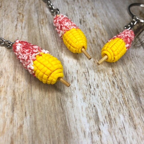 Mexican Elote Keychain / Corn on the Cob / Corn on a Stick - Etsy