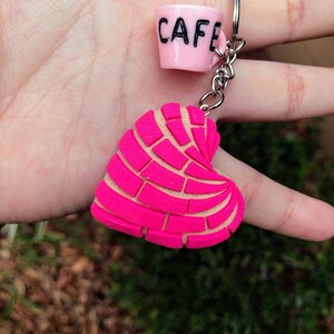 Heart Concha Keychain Mexican Concha Llavero - Etsy