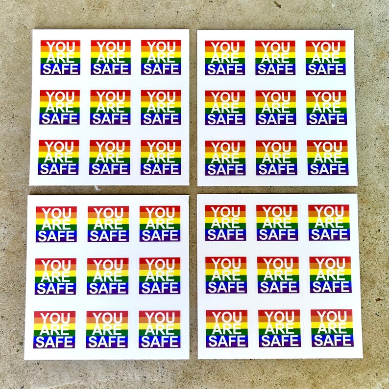 Safe With Me Sticker Sheet - Etsy