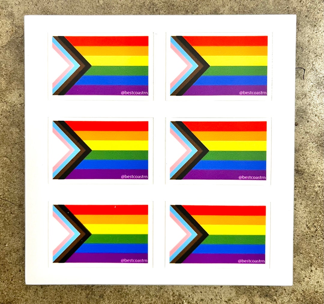 Modern Pride Flag Badge Stickers - Etsy