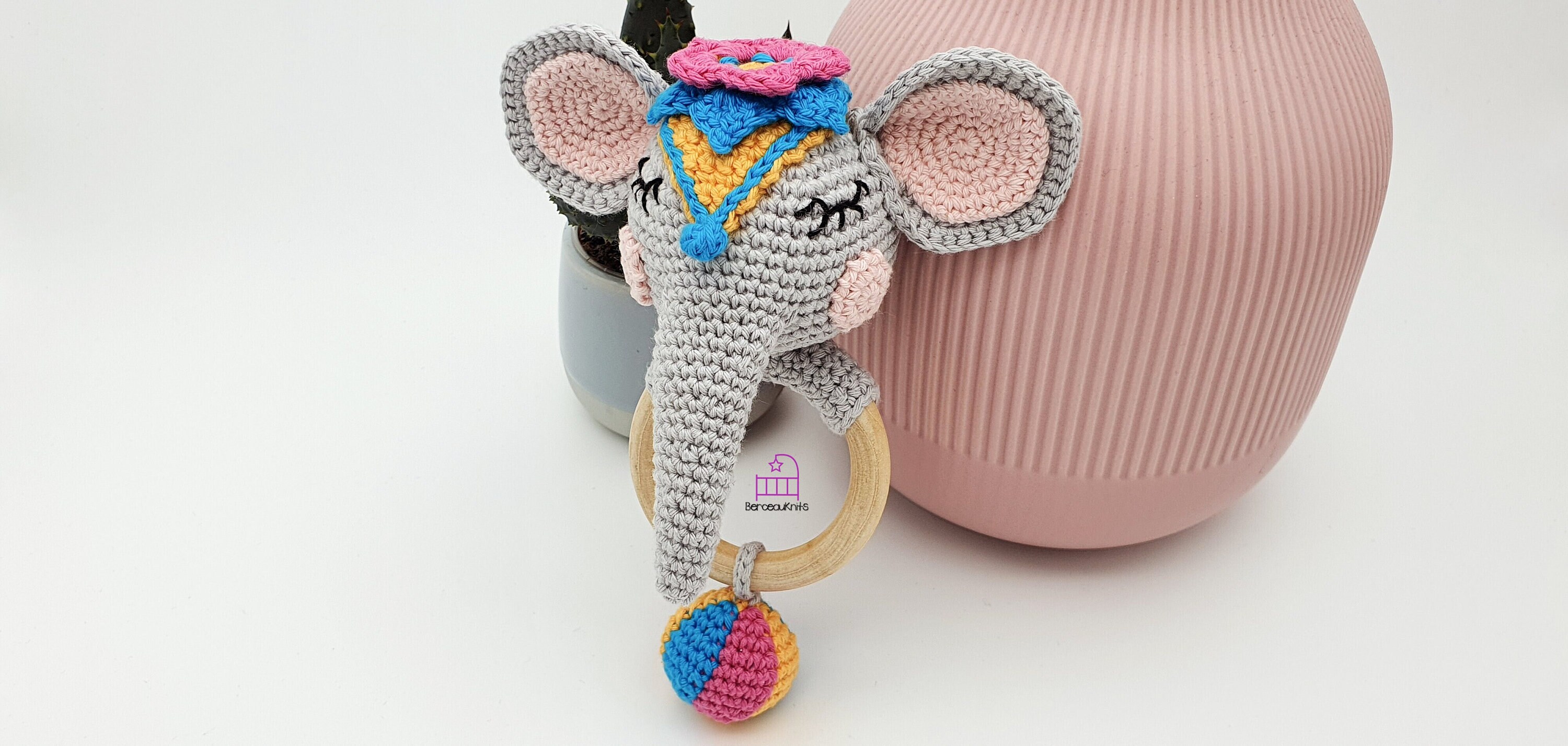 CROCHET PATTERN Ellie the Elephant Amigurumi Teether Rattle - Etsy UK