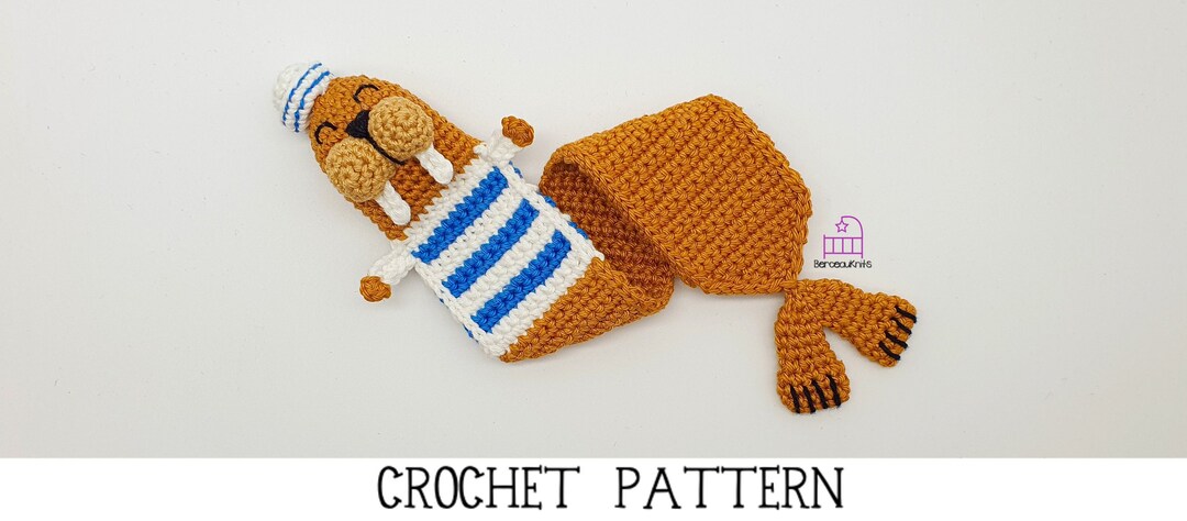 CROCHET PATTERN Wally the Walrus Bookmark PDF Pattern, Handmade ...