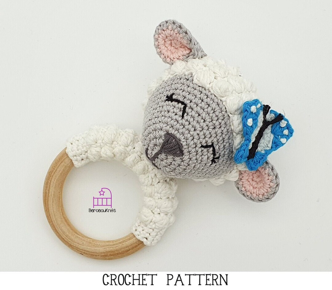 CROCHET PATTERN Liam the Lamb Amigurumi Teether Rattle Toy Pattern ...
