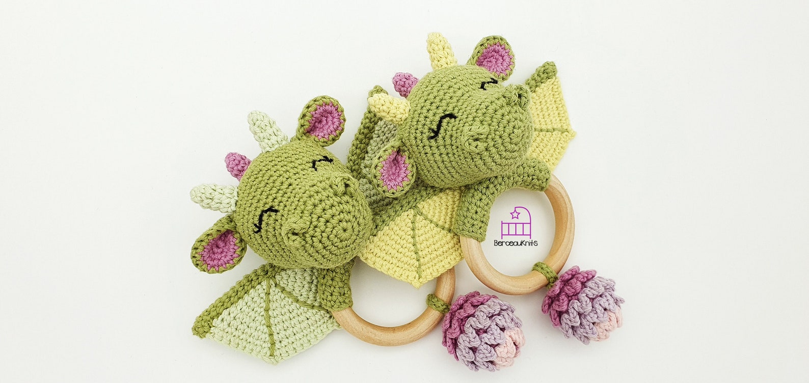 CROCHET PATTERN Dexter the Dragon Amigurumi Teether Rattle Toy | Etsy