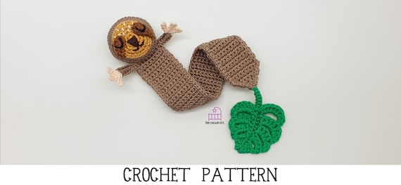 CROCHET PATTERN Stella the Sloth Bookmark PDF Pattern - Etsy