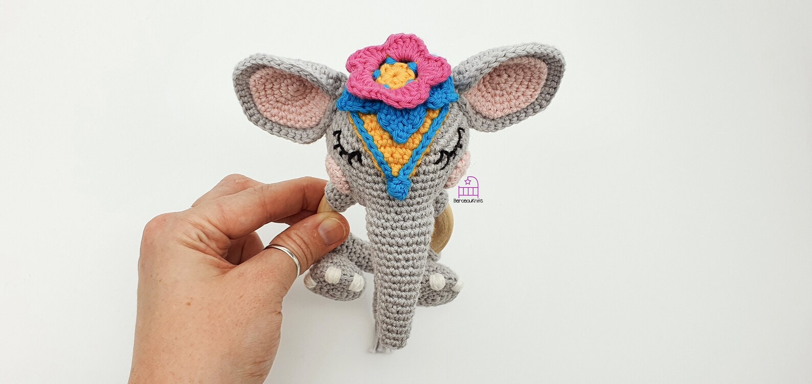 CROCHET PATTERN Ellie the Elephant Amigurumi Teether Rattle - Etsy UK