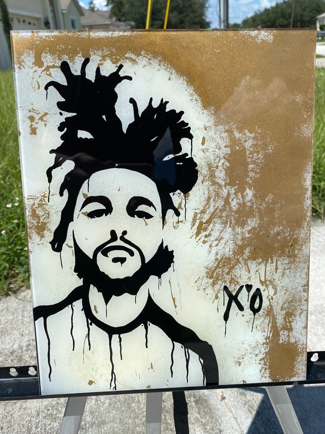 Old School the Weeknd (painting)(glow in the Dark) - Etsy