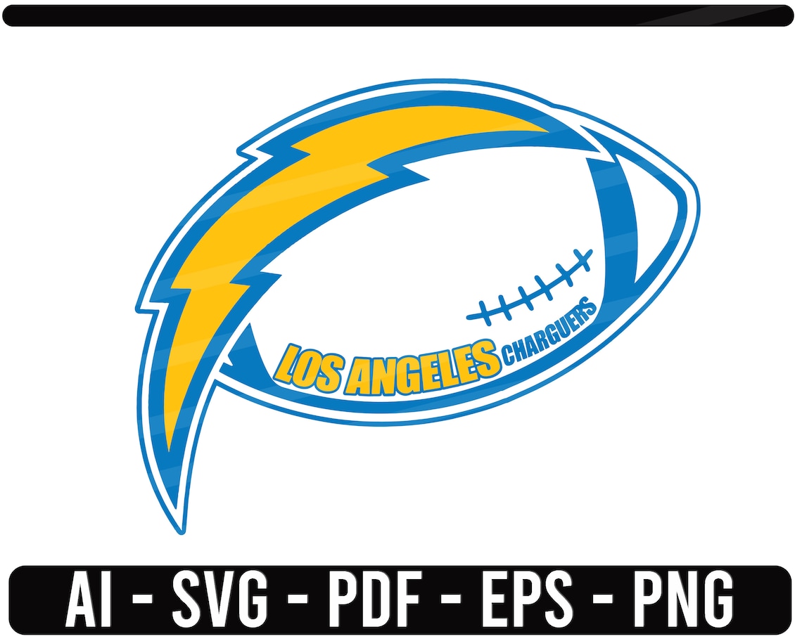 Los Angeles chargers Ball SVG NFL sports Logo Football cut | Etsy