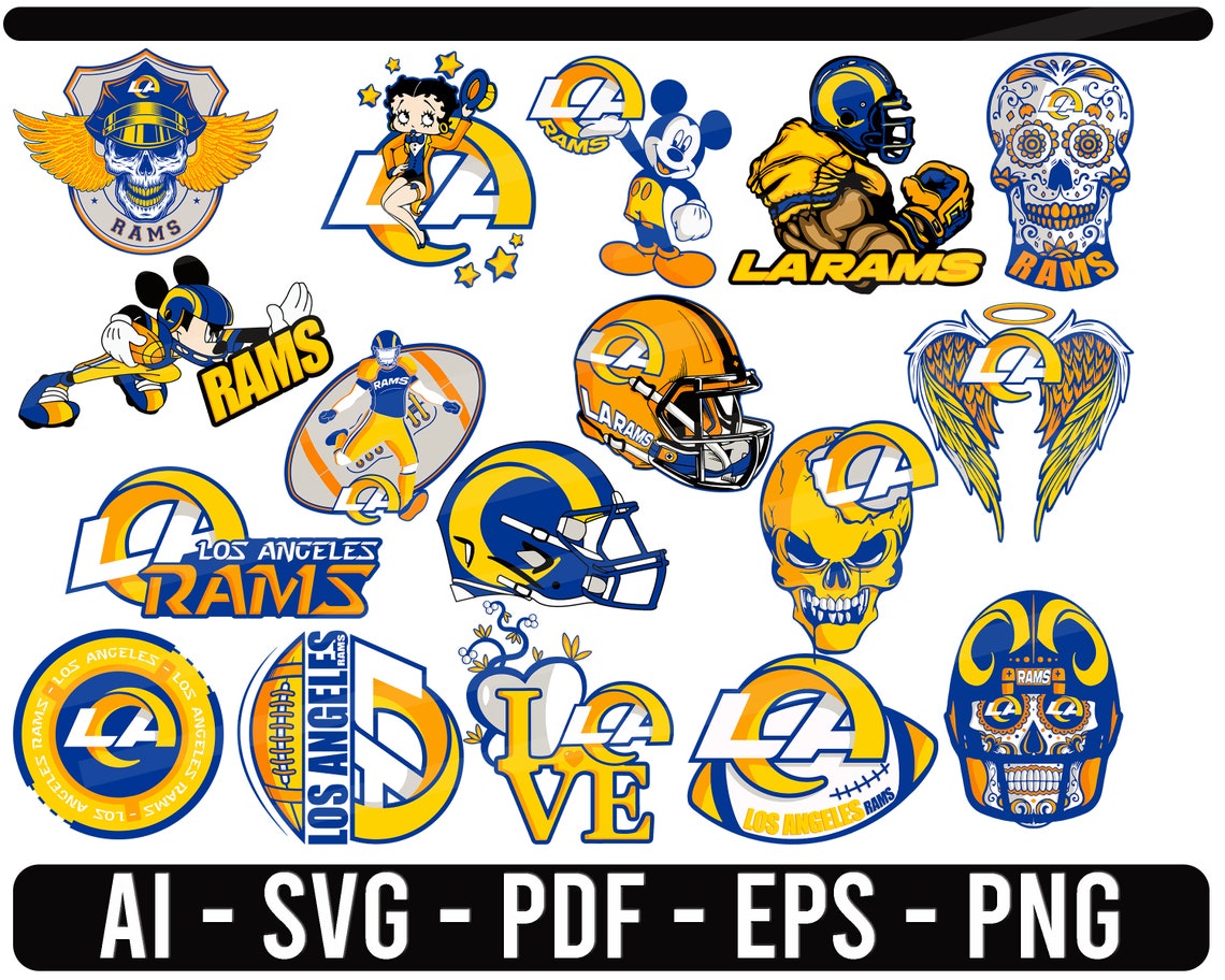Los Angeles Rams SVG NFL sports Logo Football cut file for | Etsy