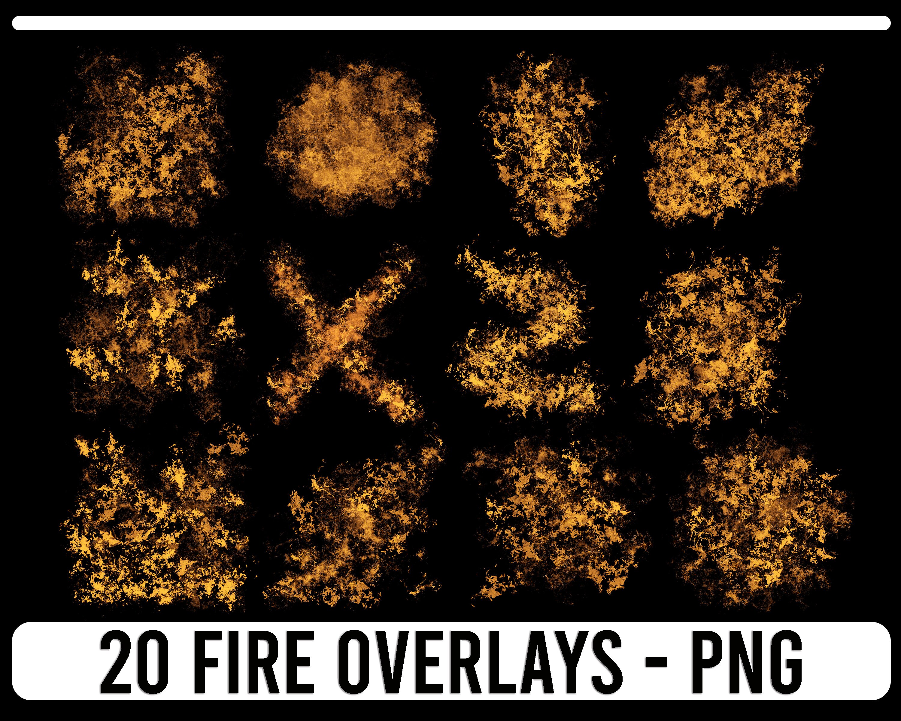 20 Fire Overlays PNG files Photography Overlays For Your | Etsy
