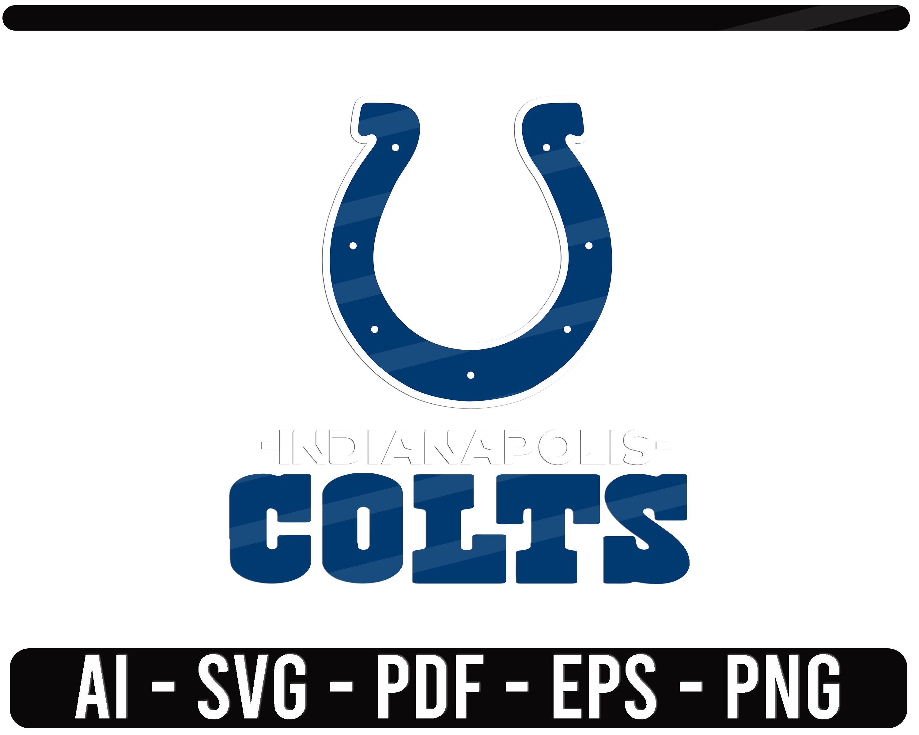 Indianapolis Colts SVG NFL sports Logo Football cut file for | Etsy