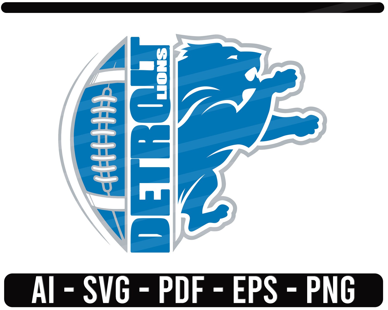Detroit Lions Ball Logo SVG NFL sports Logo Football cut file | Etsy