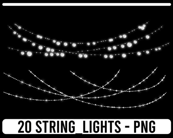 White String Lights Clipart