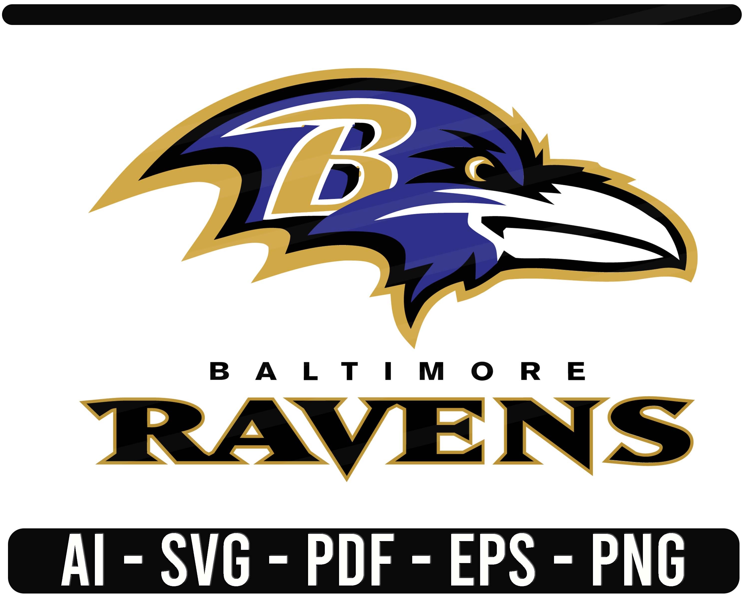 Baltimore Ravens Logo SVG NFL sports Football cut file for | Etsy