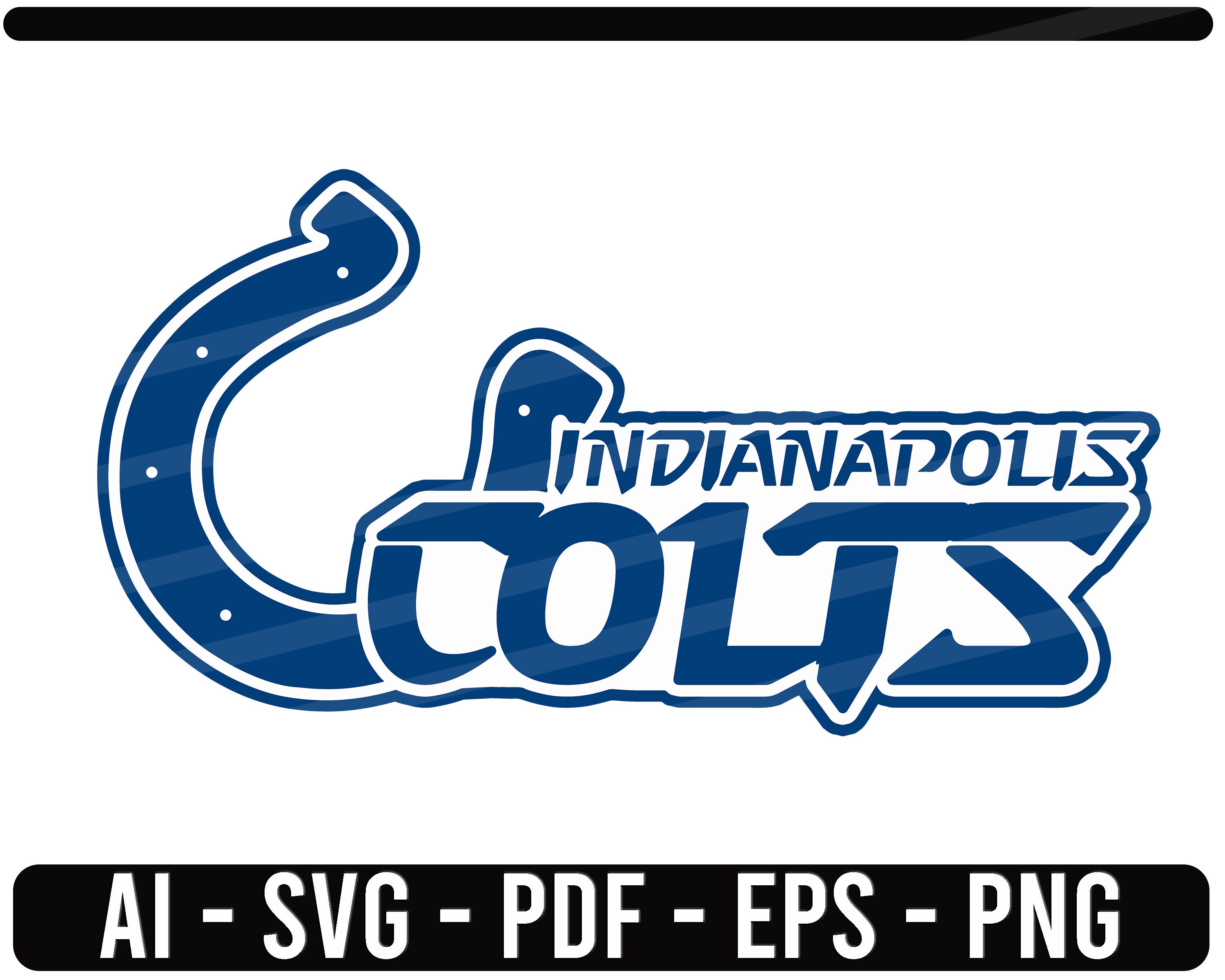 Indianapolis Colts Lettering SVG NFL sports Logo Football cut | Etsy