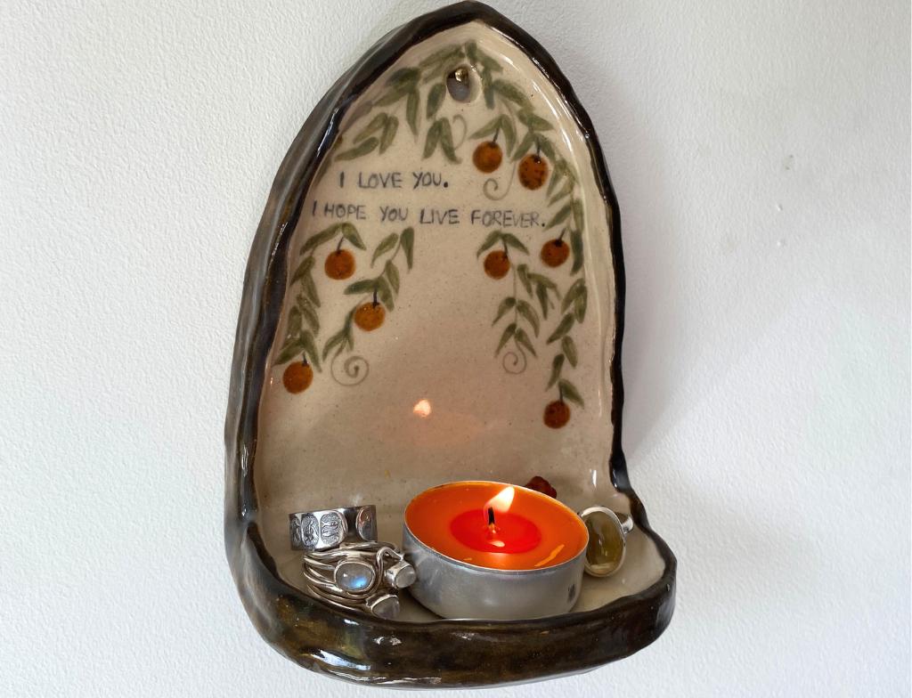 Sentimental Altar / Wall Hanging - I Love You, I Hope You Live Forever ...