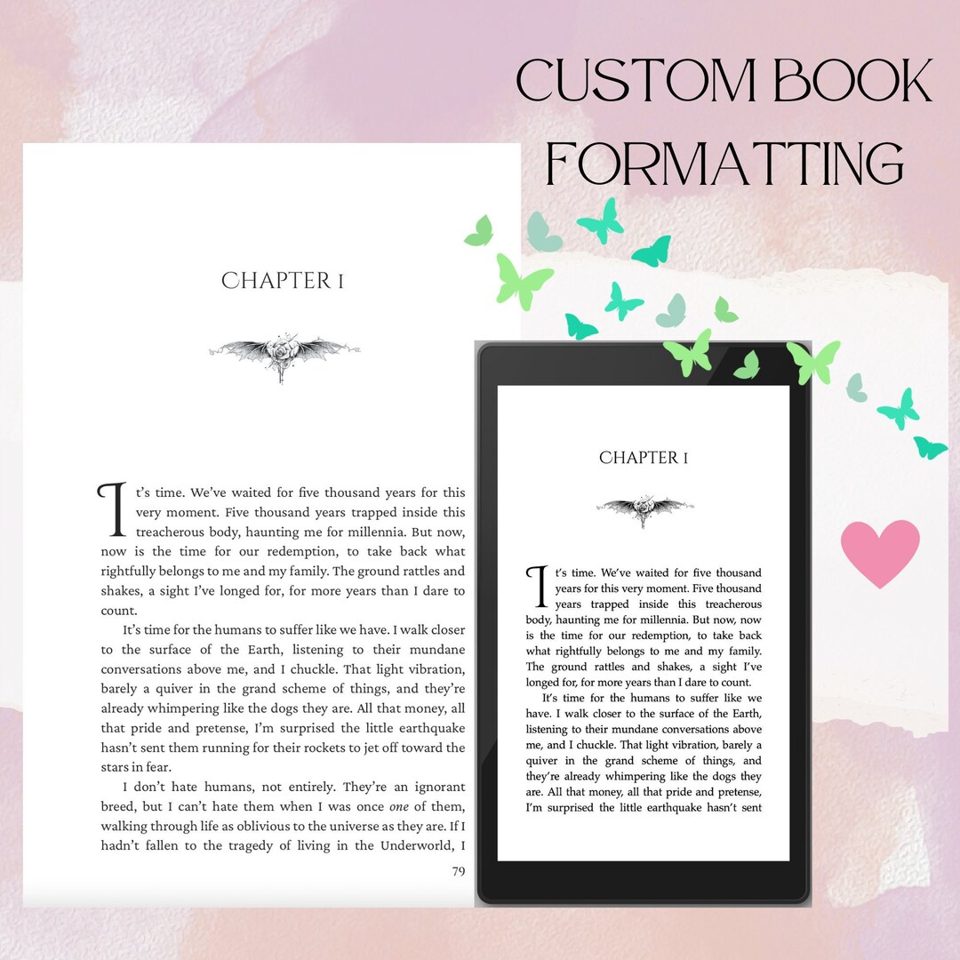 Custom Ebook and Paperback Formatting for KDP, Ingramspark, and Other ...