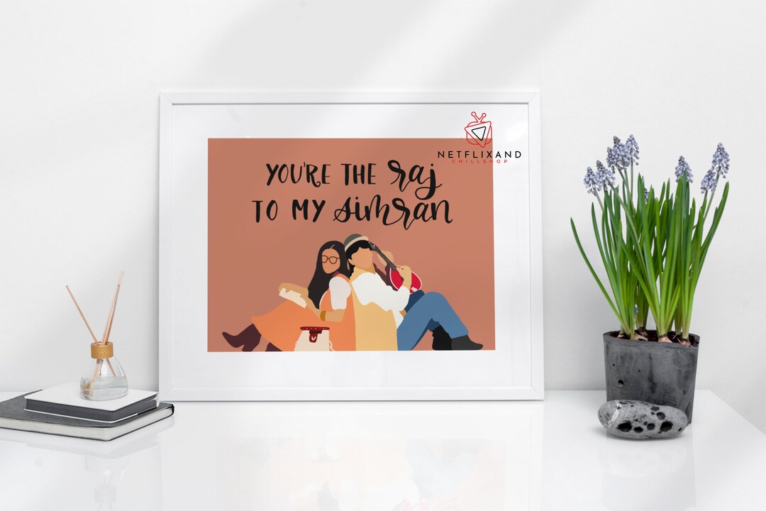 DDLJ Raj and Simran Print - Desi Art, Kajol, DDLJ Poster, Shah Rukh ...