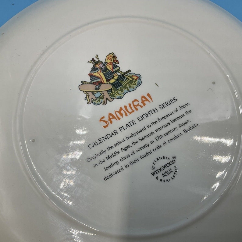 1978 Samurai Wedgwood of Etruria & Barlast Calendar Decorative Plate 10 ...
