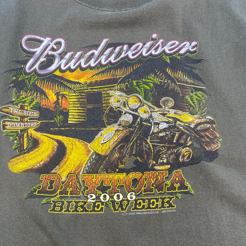 Vintage 2005 Budweiser Daytona Bike Week T-shirt Delta Magnum Weight ...