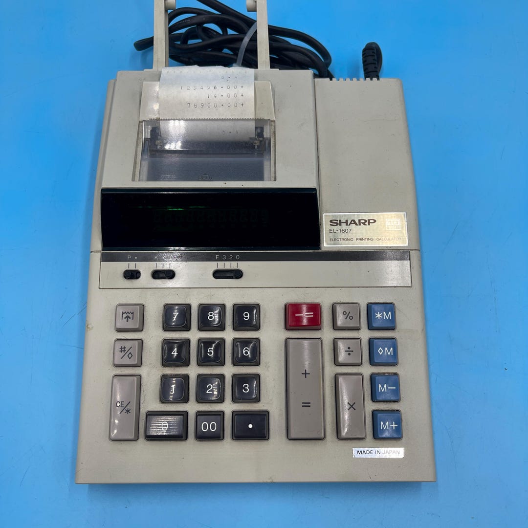 Sharp EL-1607 Electronic Printing Calculator 10 Digit WORKING - Etsy