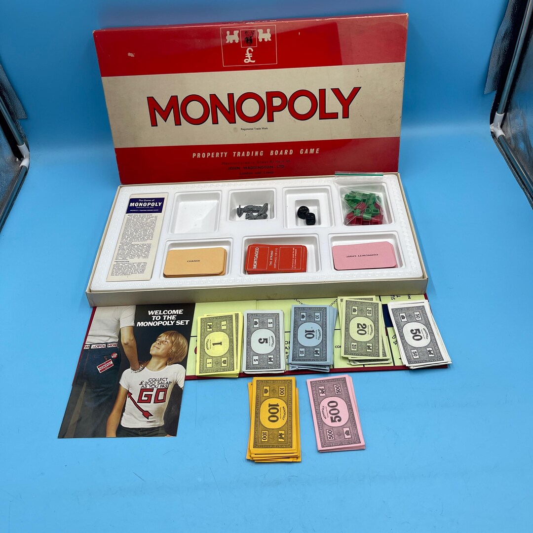 Vintage Waddingtons Monopoly Board Game Parker Brothers complete - Etsy