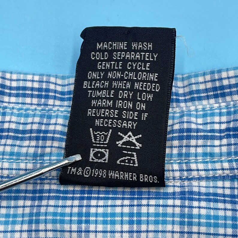 Vintage Warner Bros Studio Store 1998 Check Shirt Looney Tunes Medium ...