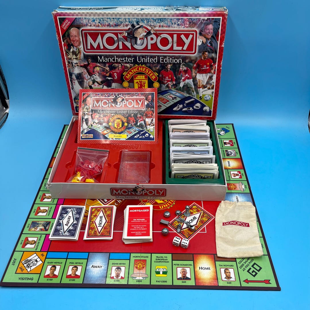 Manchester United Edition Monopoly Board Game 2005 Hasbro read ...