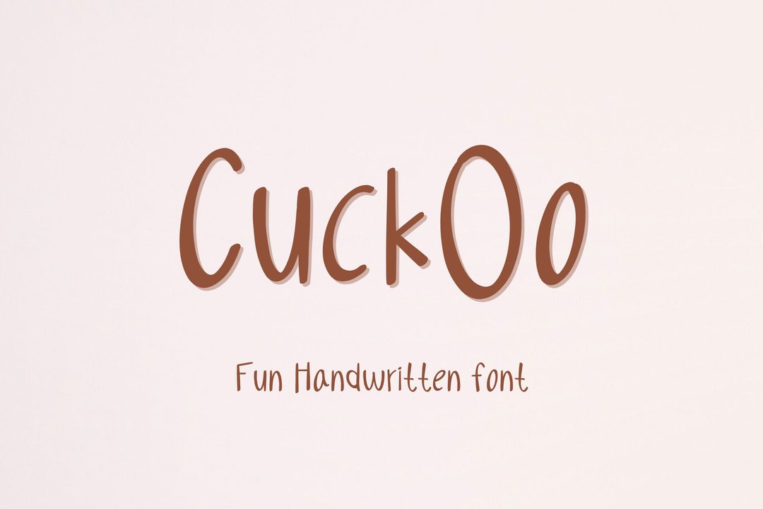 Cuckoo Handwritten Font, Fun Font, Display Font, Cute Font, Modern Font ...