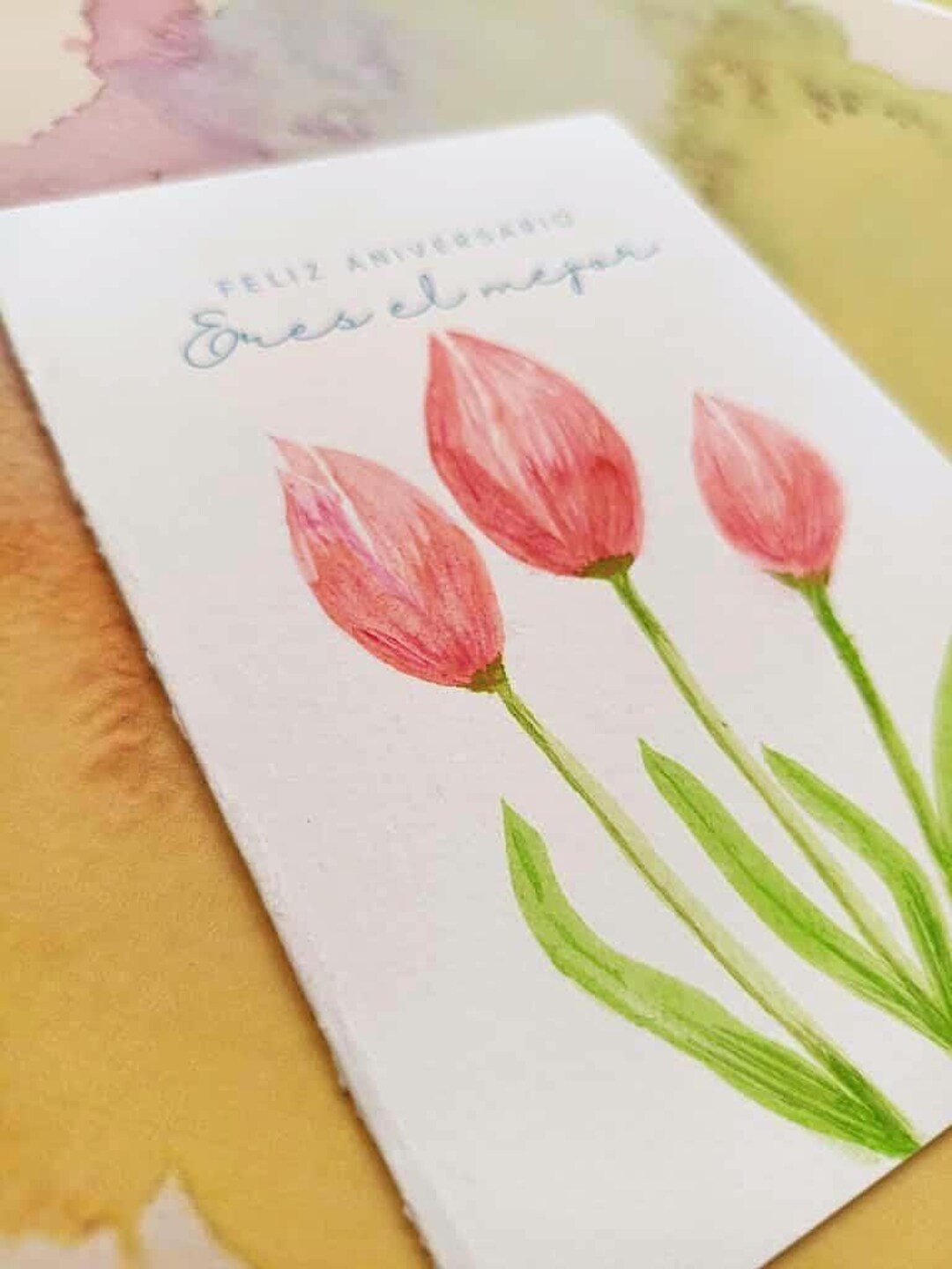 Handmade Watercolor Card – Personalized Watercolor Card – Artistic ...