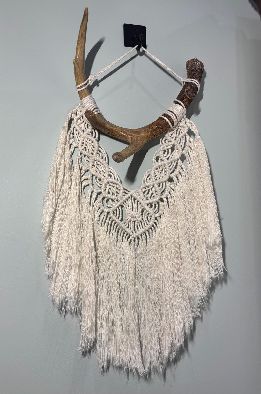 Deer Antler Macrame Wall Hanging Home Decor - Etsy