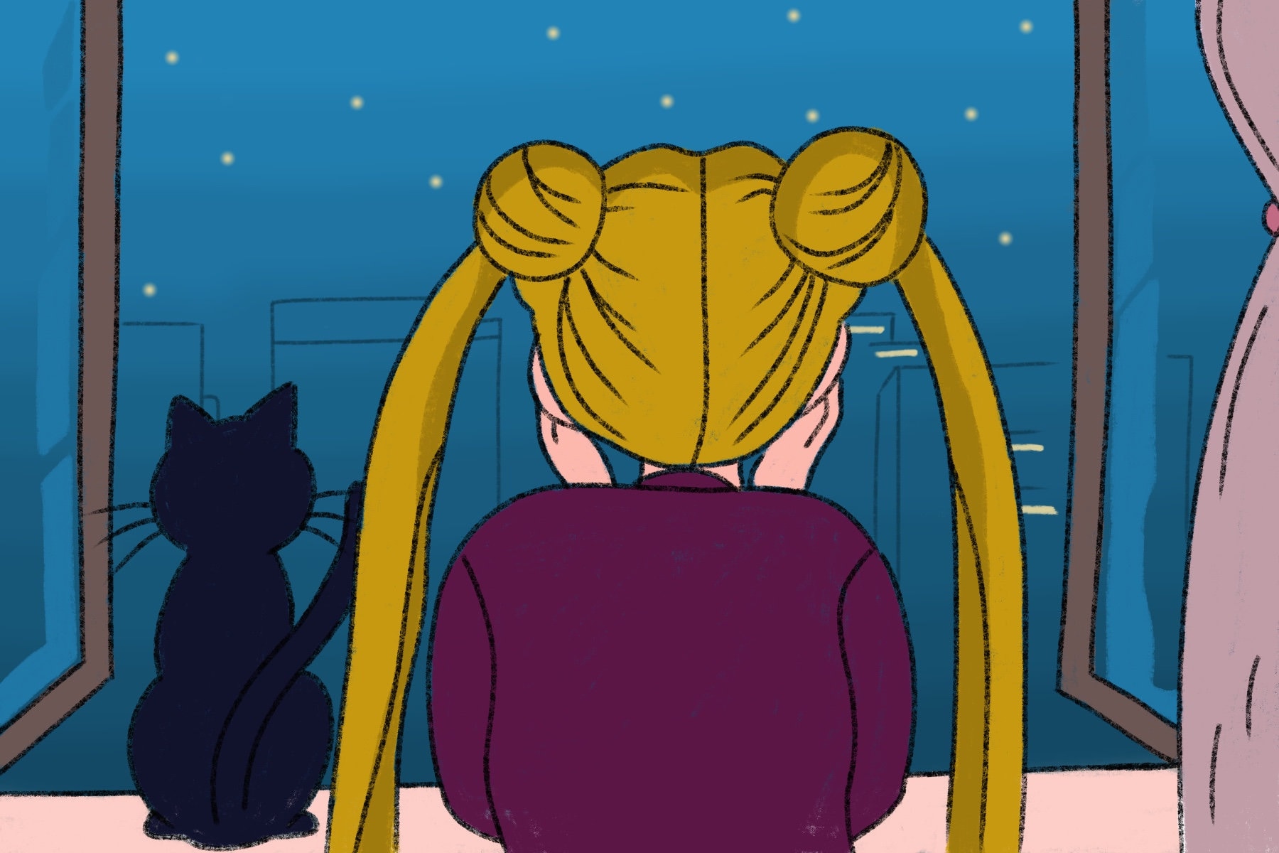 Detailed Anime Character Illustration - Etsy