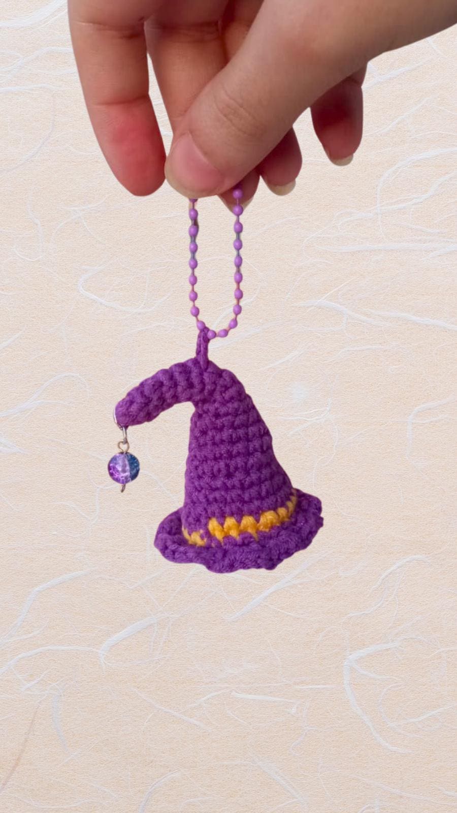 Amigurumi Witch Hat Keychain - Colorful Crochet Halloween Charm, Cute ...