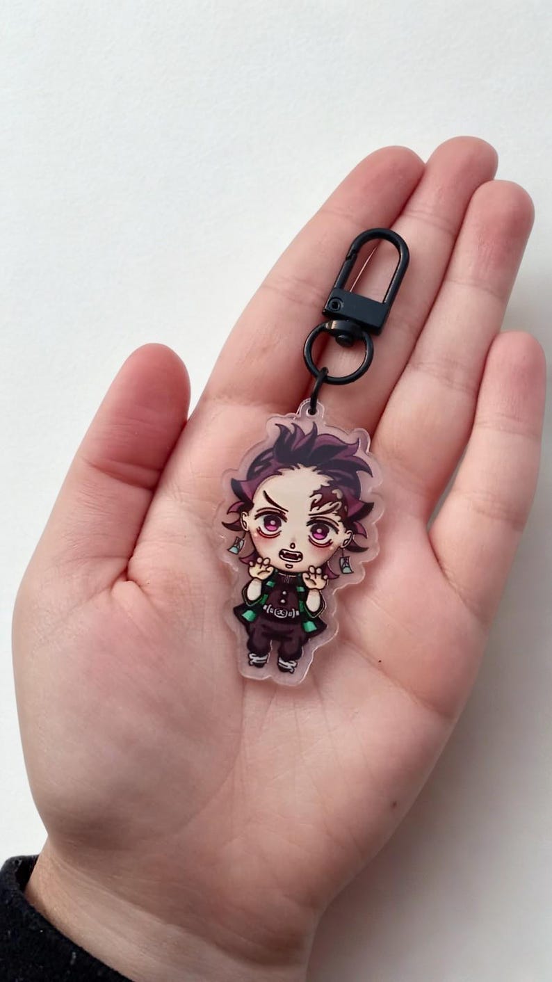 Halloween Demon Slayer Acrylic Keychains - Vampire Tanjiro, Ghost ...
