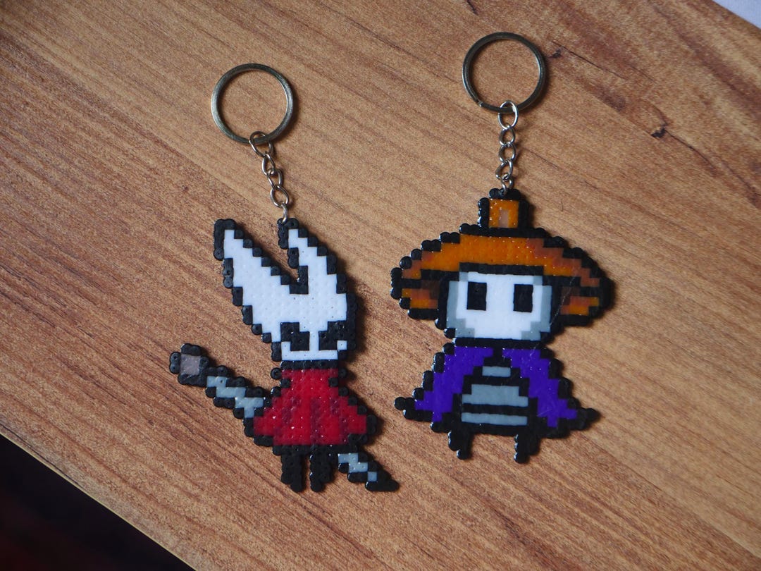 Silksong Sherma / Hornet Keychain - Handmade Perler Bead Pixel Art ...