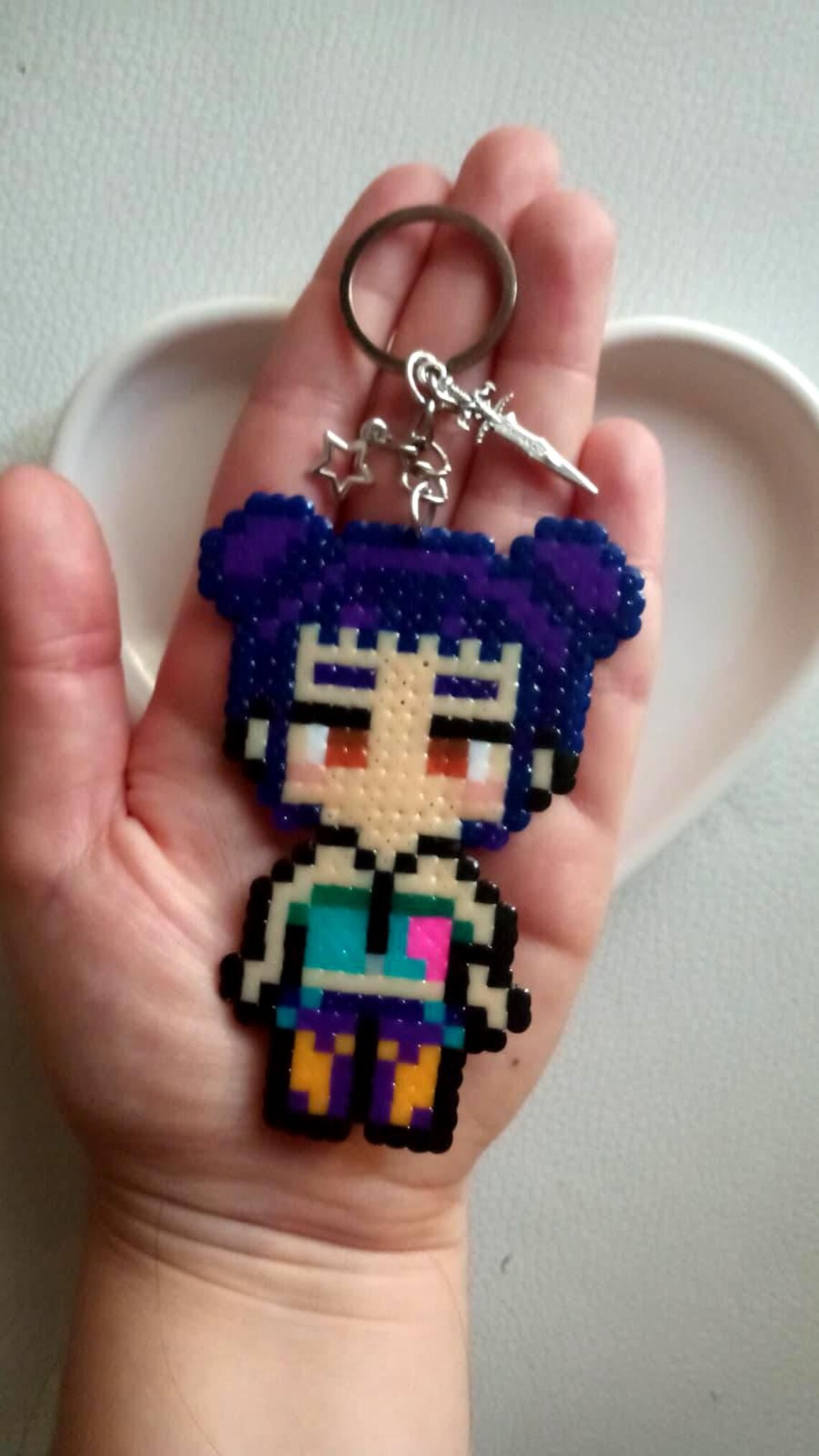 Kpop Demon Hunters Huntrix Keychain Rumi Mira Zoey Perler Bead