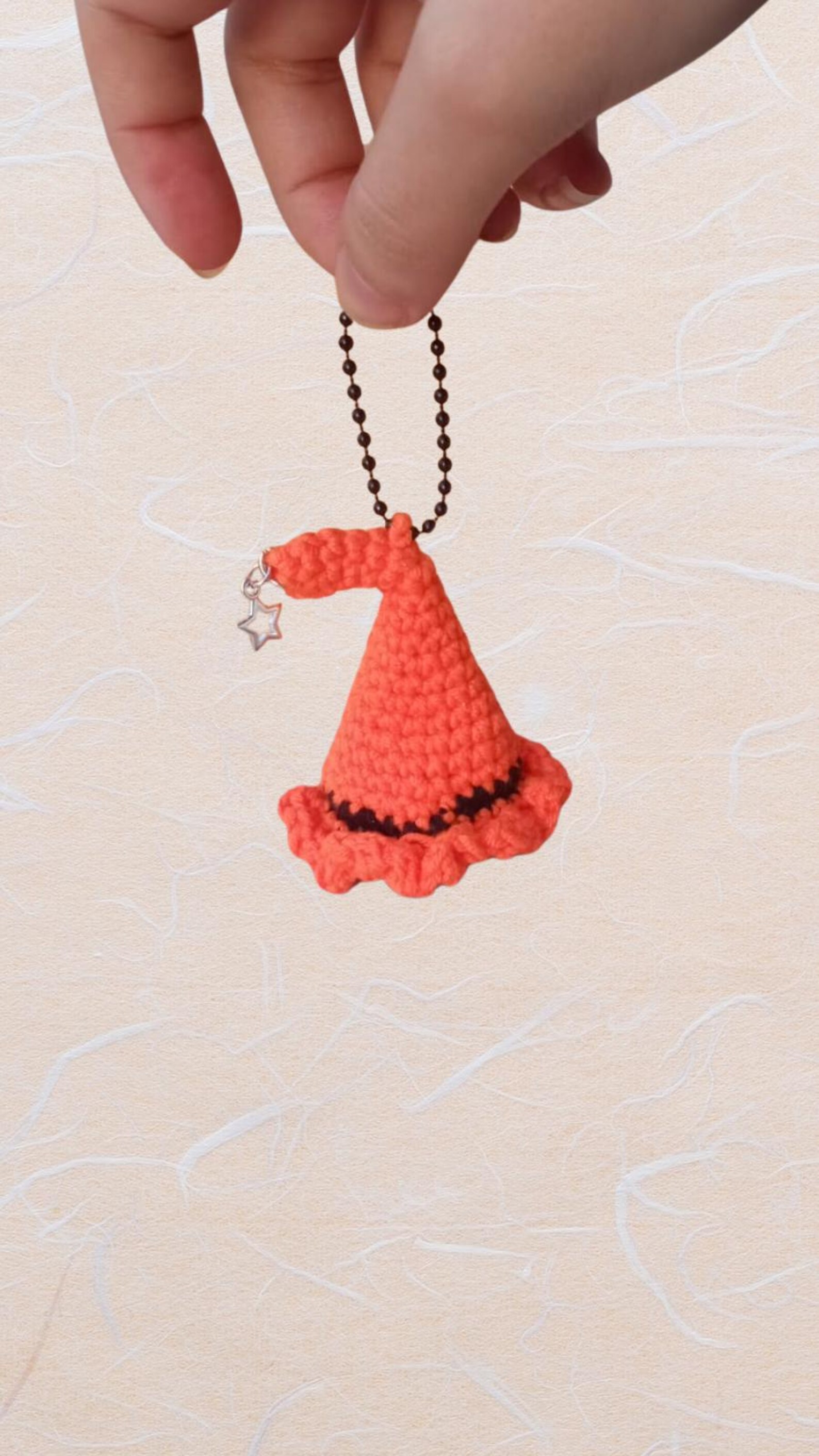 Amigurumi Witch Hat Keychain - Colorful Crochet Halloween Charm, Cute ...