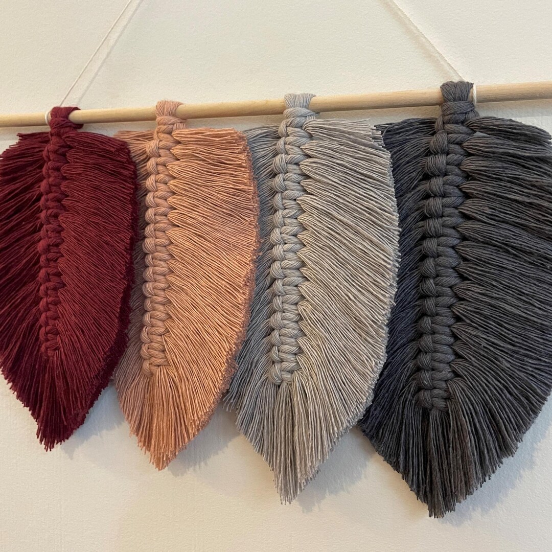 PDF Photo Tutorial: Beginner Macrame Pattern, Leaf Macrame Tutorial ...